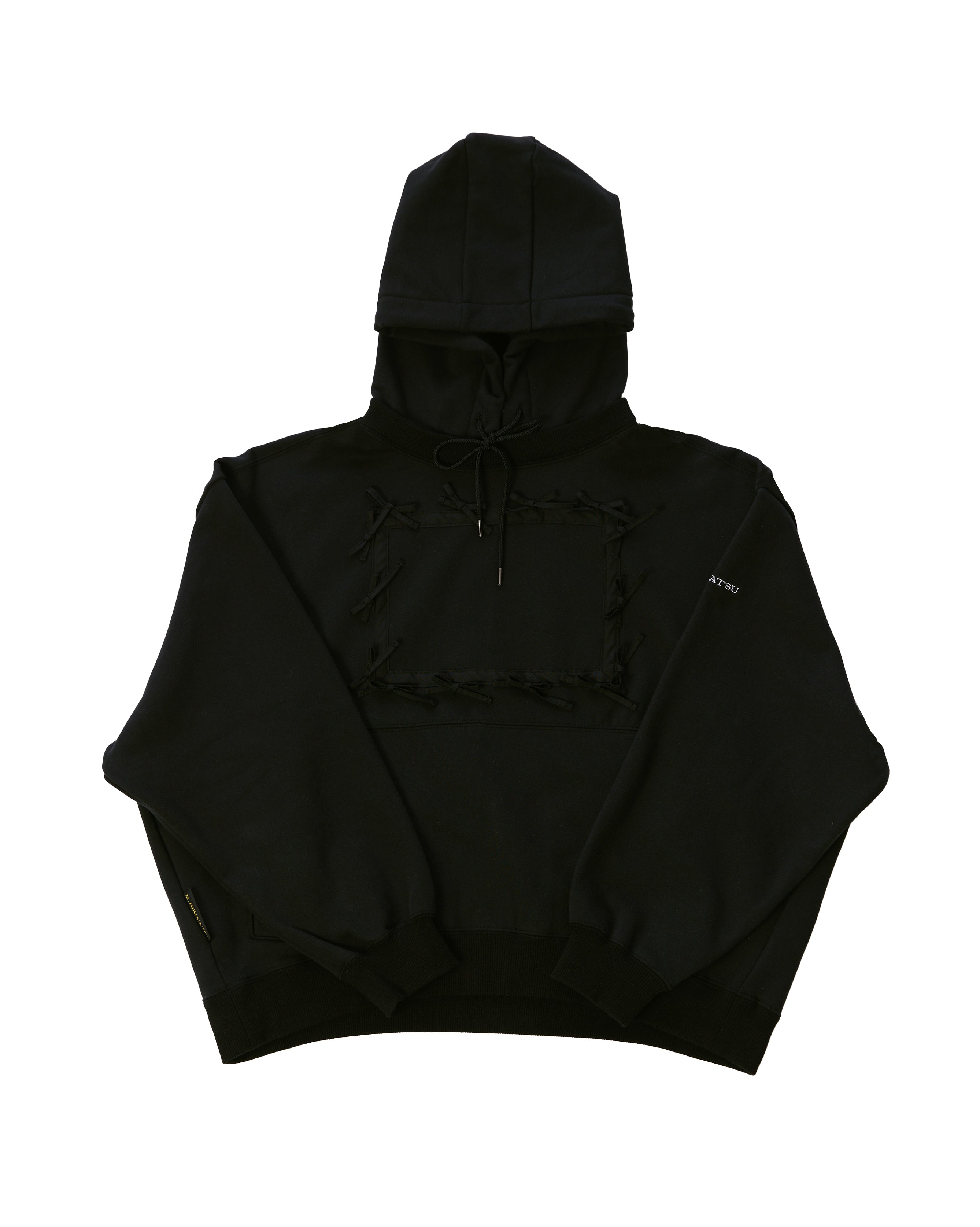 Logo Hoodie with Ribbons - BLACK – M.Hiramatsu